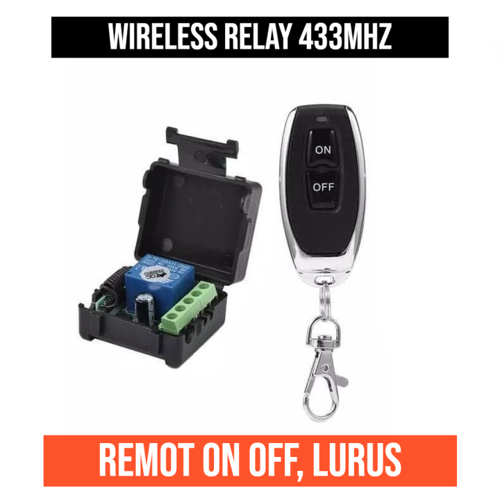 RF433 RF 433 433MHZ Wireless Relay Switch 1CH Remote Control Saklar ...