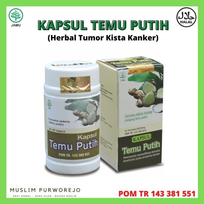 Kapsul Temu Putih/ Kunyit Putih- Zedori / Cancer, Tumor, Cyst,GERD ...