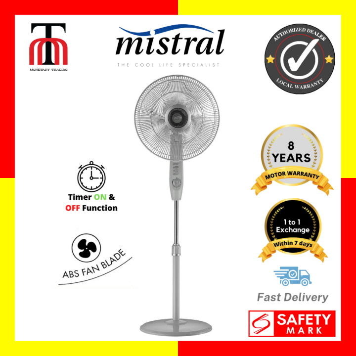 Mistral 16" stand fan with timer (MSF1678) | Lazada Singapore