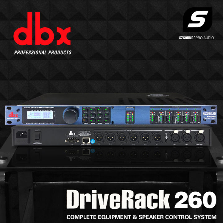 DBX 260 DriveRack Loudspeaker Prosesor audio digital kelas profesional Speaker Management System ...