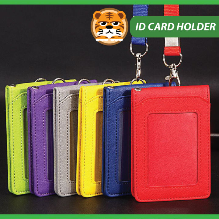 TOKOPIDIA Double Layer Badge ID Card Holder Premium Leather Quality ...