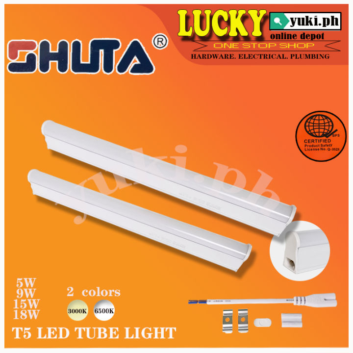 SHUTA T5 LED TUBE LIGHT 3000K ( 5W/9W/15W/18W ) 6500K (15W/18W) | Lazada PH