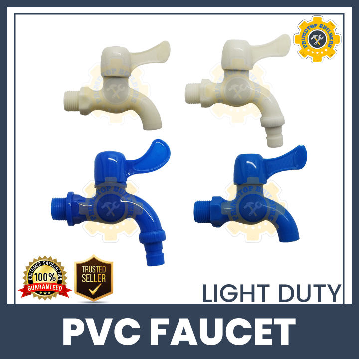 PVC FAUCET LIGHT DUTY PLAIN BIBB / HOSE BIBB BLUE / WHITE PRIMETOP ...