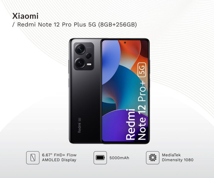 XIAOMI Redmi Note 12 Pro Plus 5G (8GB/256GB) - Technopop PH | Lazada PH