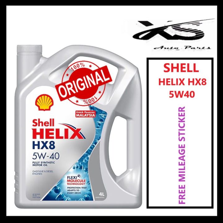Shell Helix HX8 5W40 Fully Synthetic Engine Oil (4L) (Untuk Pasaran ...
