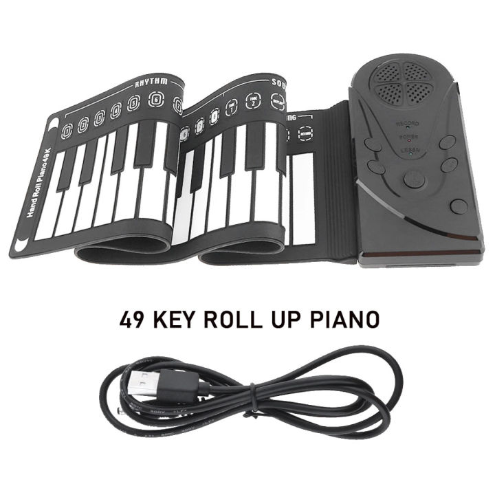 49 Keys Flexible Roll Up Piano Electronic Soft Keyboard Piano Silicone Rubber Keyboard | Lazada PH