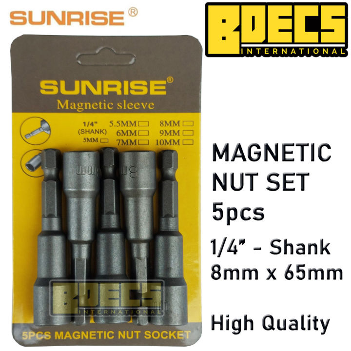 Magnetic Nut Set Tex Screw Adaptor Sunrise 5pcs High Quality 8x65mm ...