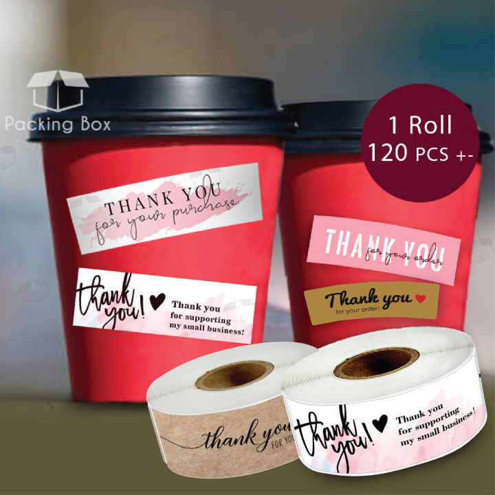 120PCS Sealing Card Thank You Card Waterproof Rectangle Size Decorate ...