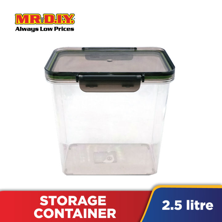 (MR.DIY) Plastic Transparent Storage Stackable Container (2.5L) | Lazada