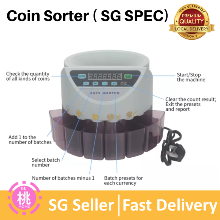 Electronic Coin Sorter Counter Calibrated for Singapore Coin Counting ...