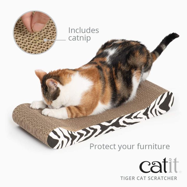 Catit Cat Scratcher With Catnip Tiger Accents | Lazada PH