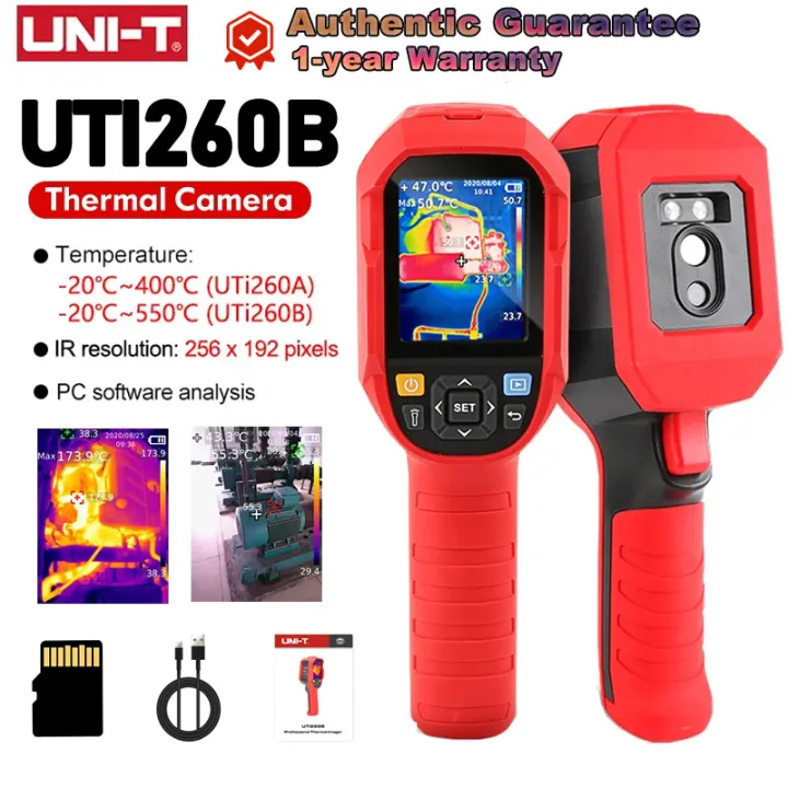 UNI T UTI260B ความร้อนทำภาพ256X196พิกเซลกล้องจับความร้อนอินฟราเรดสำหรับ ...