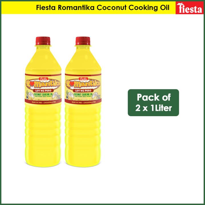 Fiesta Romantika Coconut Cooking Oil 1 Liter | Pack of 2 | Cooking Oil ...