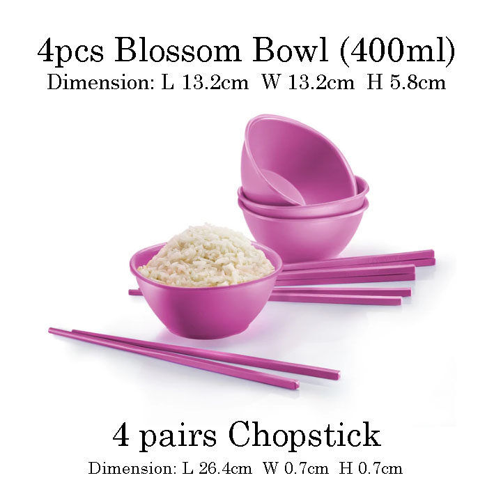 Tupperware Prosperity Bowl Gift Set - Blossom Bowl (4) 400ml ...