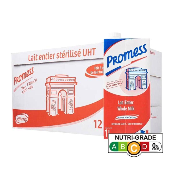 Promess Fresh UHT French Milk - Full Cream (12 x 1L) - Case | Lazada ...