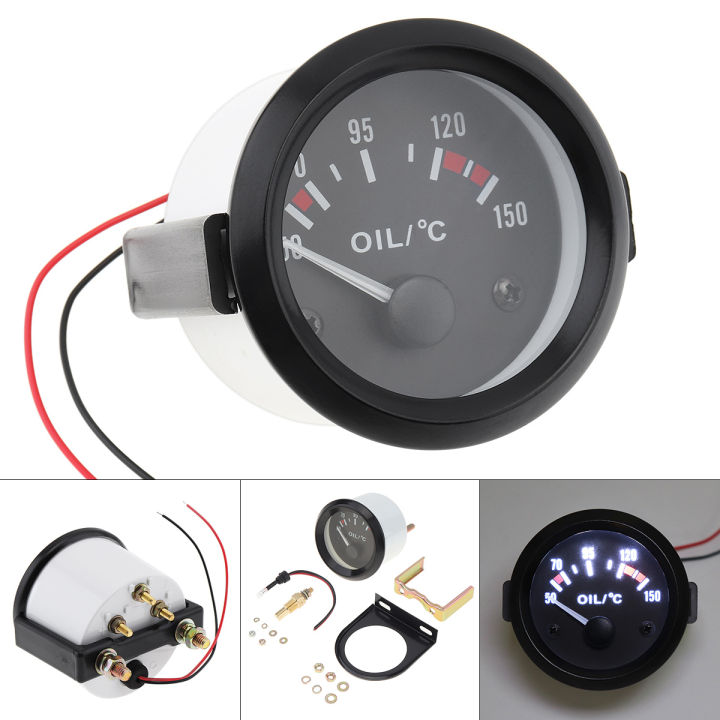 2" 52MM 12V 50/150 Celsius LED Electrical Car Oil Temp Temperature ...