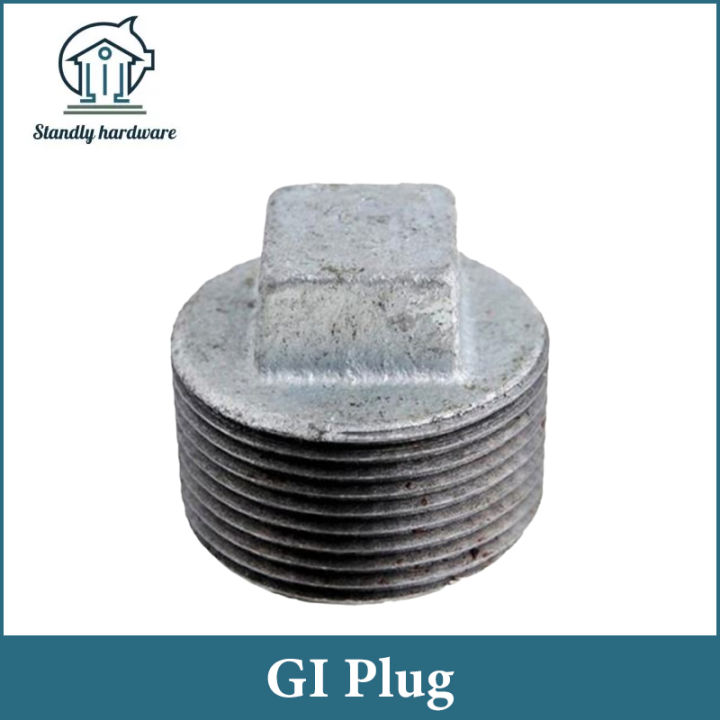 Mech Galvanized Iron GI Plug Heavy Duty 1/2" / 3/4" / 1" / 1-1/4" / 1-1 ...