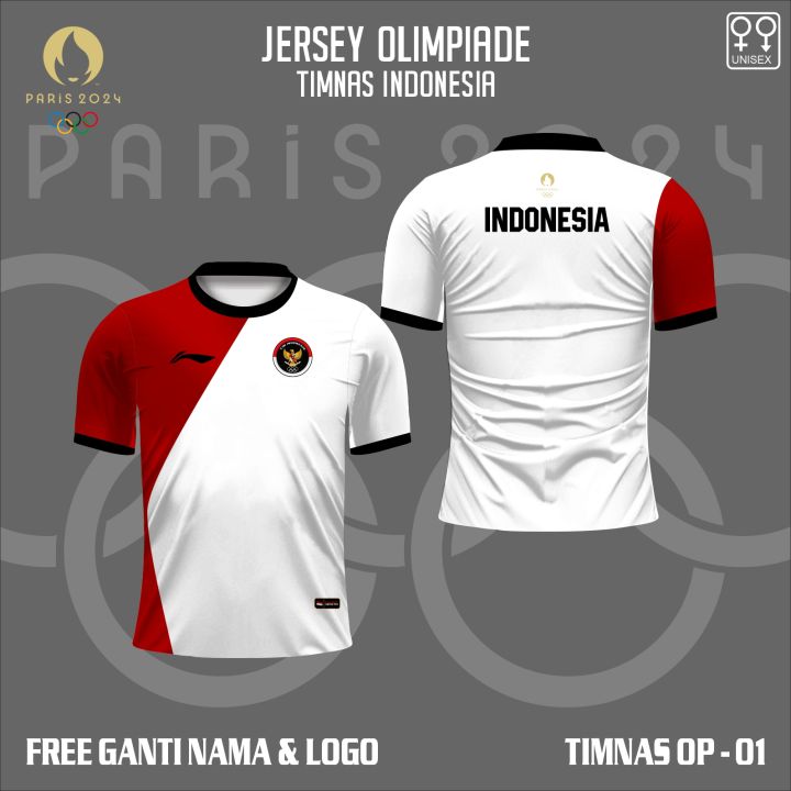 jersey olimpiade timnas indonesia 2024 baju olahraga olimpiade timnas ...