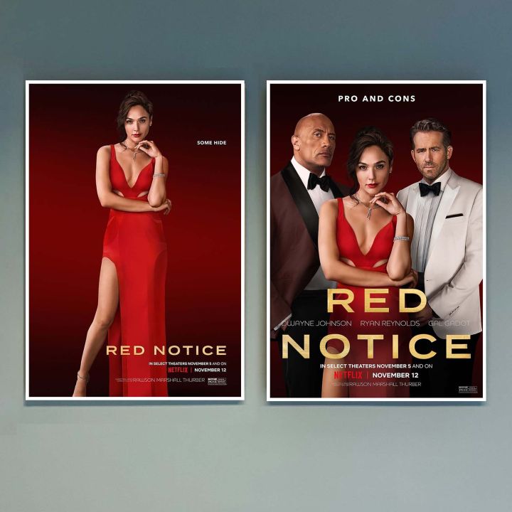Red Notice Poster 2021 : Gal Gadot, Dwayne Johnson, Ryan Reynolds | Lazada.co.th