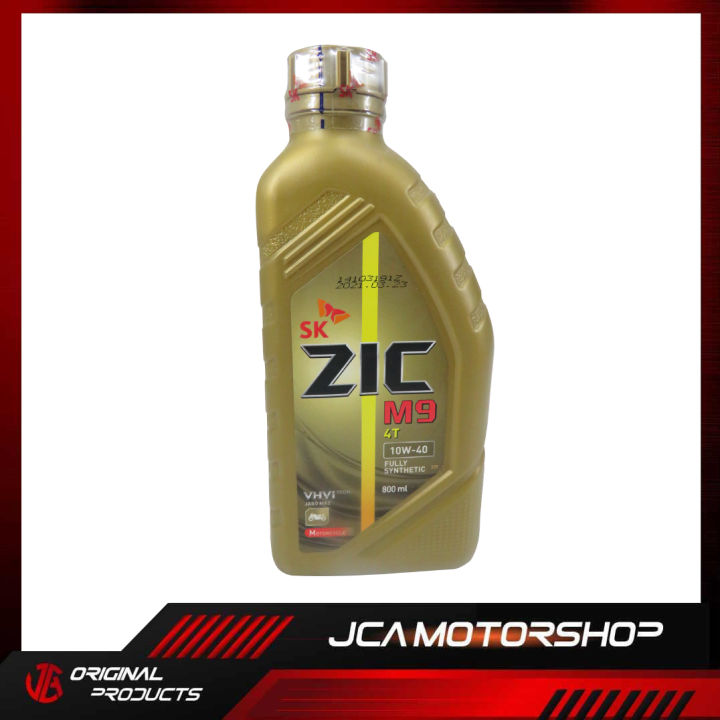 ORIGINAL ZIC ENGINE OIL M9 10W-40 800ML FULLY SYNTHETIC (MOTORCYCLE ...