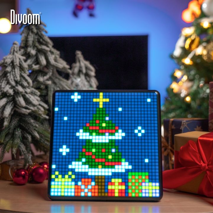 Divoom Pixoo Max Digital Photo Frame Programmable DIY Pixel Art LED Screen 32x32 Light APP ...