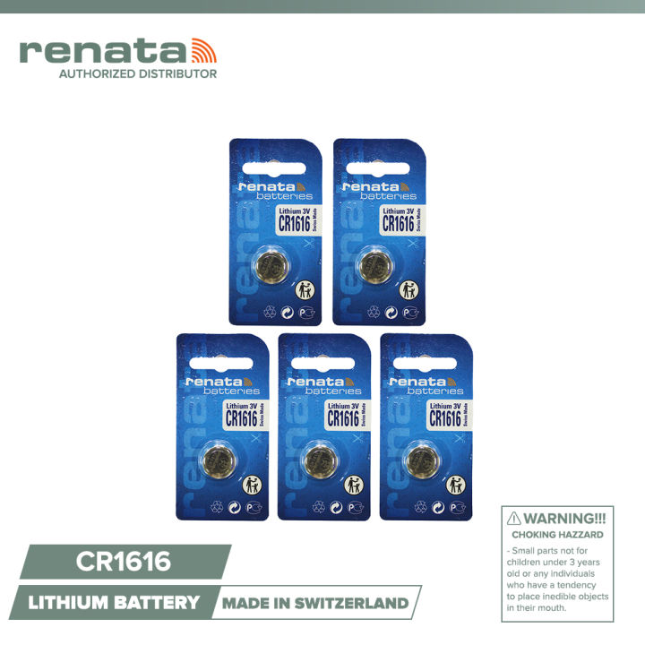 Renata CR1616 Watch & PC Batteries Single Pack (Set of 5) | Lazada PH