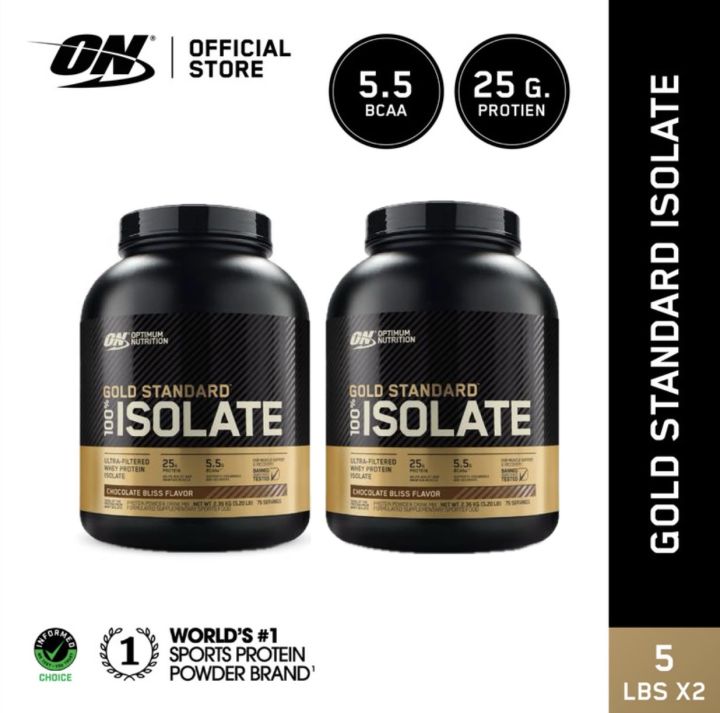 [เซ็ตคู่!!] Optimum Nutrition Gold Standard Isolate Whey Protein 5 Lb 2 ...