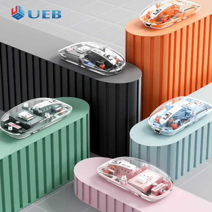 Transparent Three-Mode Mouse Bluetooth-Compatible Gaming Mouse with RGB ...