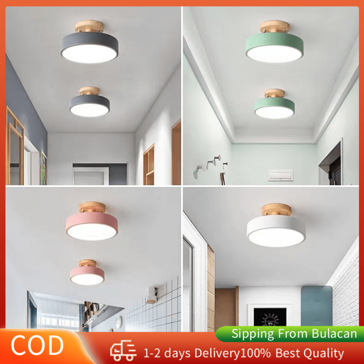 【MG】Nordic Ceiling Light LED Minimalist Solid Wood Chandelier for ...