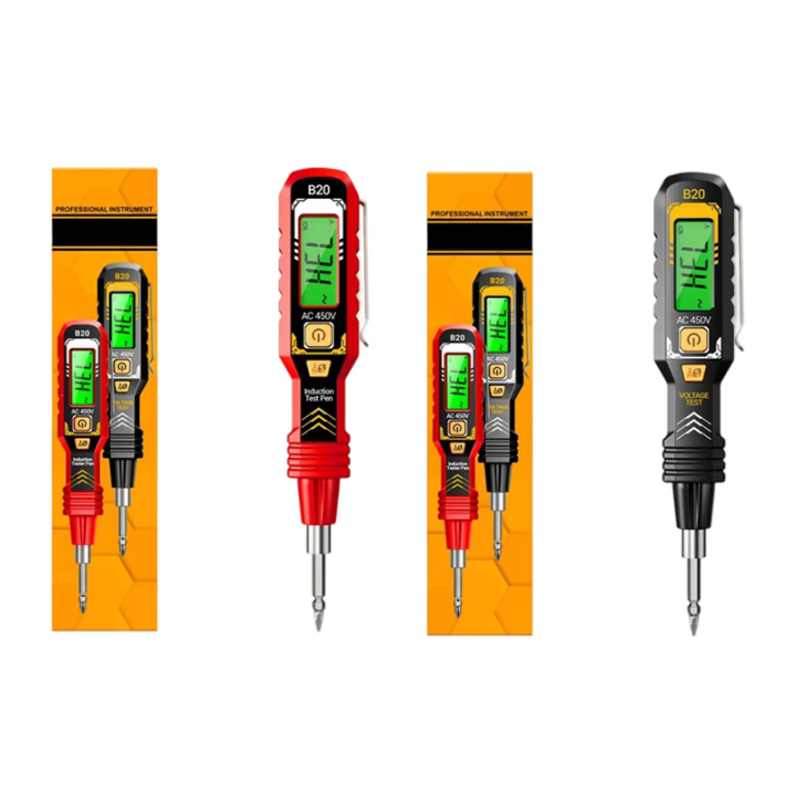 Digital Measuring Pen Backlit Screen Voltage Test Meter Electrician ...