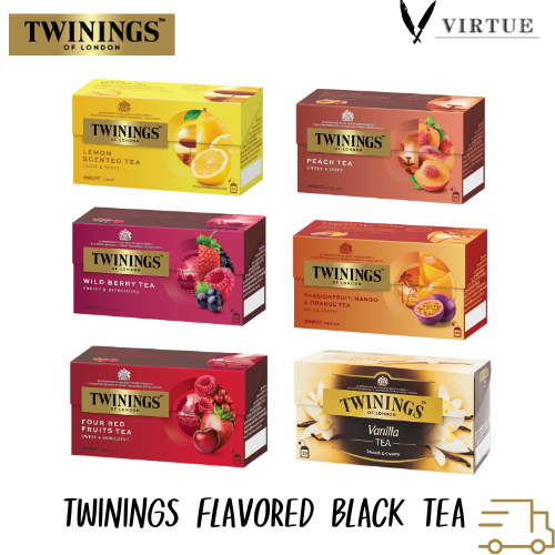 ทไวนิงส์ Twinings Flavoured Black Tea (ชนิดซอง 2 กรัม แพ็ค 25 ซอง ...