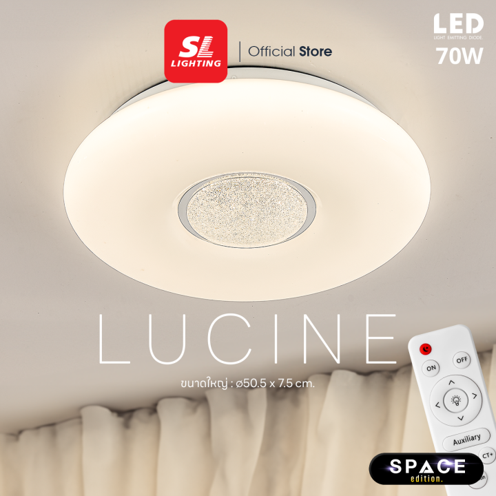 SL LIGHTING | Ceiling Lamp Space โคมไฟติดเพดานทรงกลม โคมซาลาเปา LED สำเร็จรูปพร้อมติดตั้ง LUCINE ...