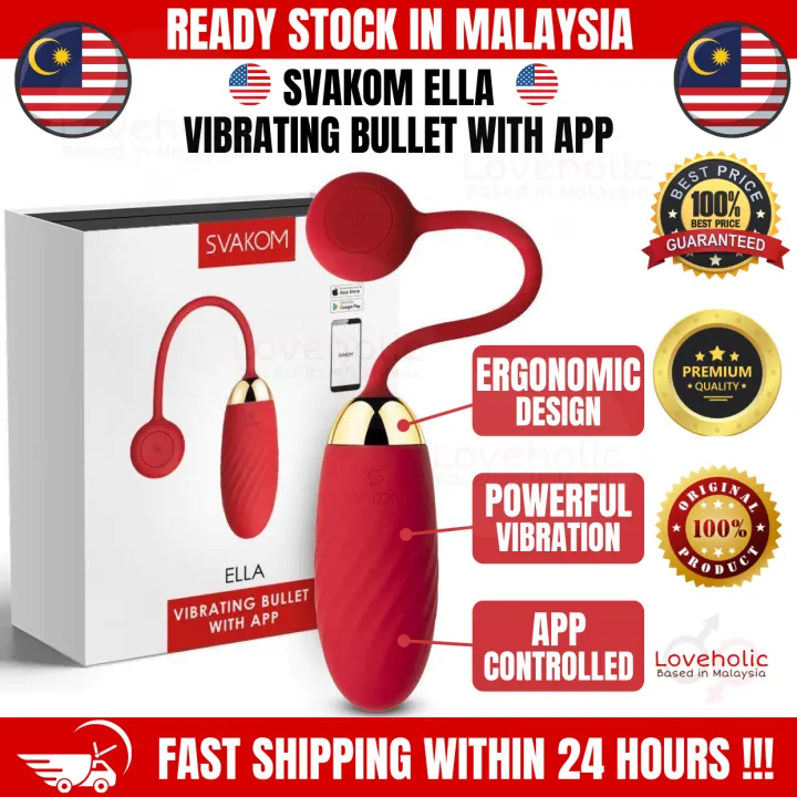 SVAKOM ELLA NEO VIBRATING BULLET WITH APP Phone Control for Women Female Her G-spot Vibrator ...