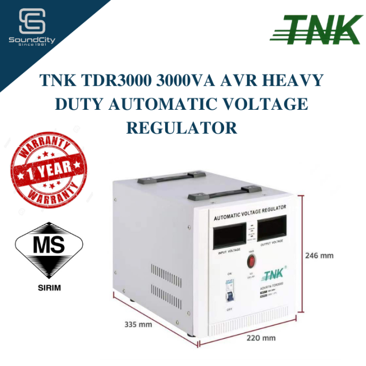 TNK TDR3000 3000VA AVR Heavy Duty Automatic Voltage Regulator | Lazada