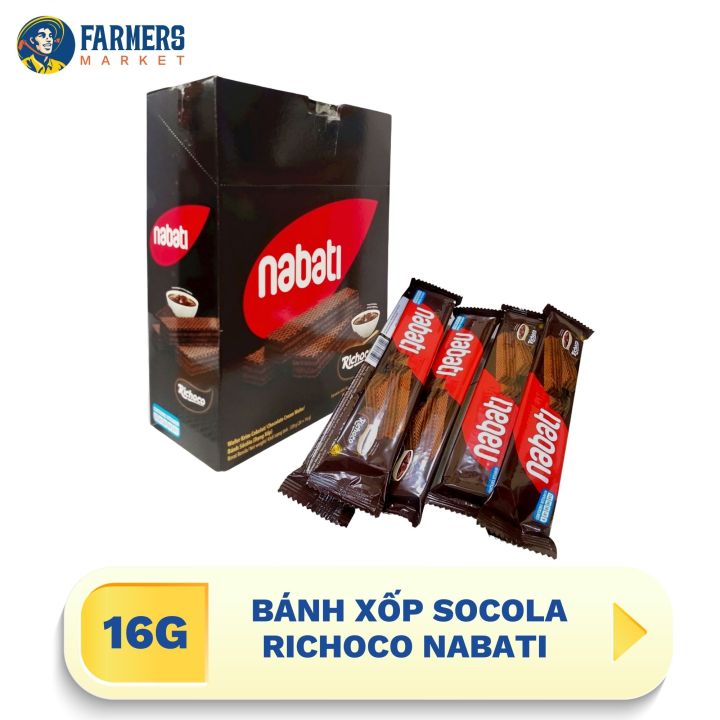 [Giao hàng toàn quốc] Bánh xốp socola Richoco Nabati (16G x 20 Gói ...