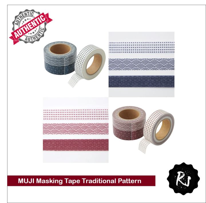 Muji Masking Tape Traditional Pattern [SET OF 3] | Lazada PH
