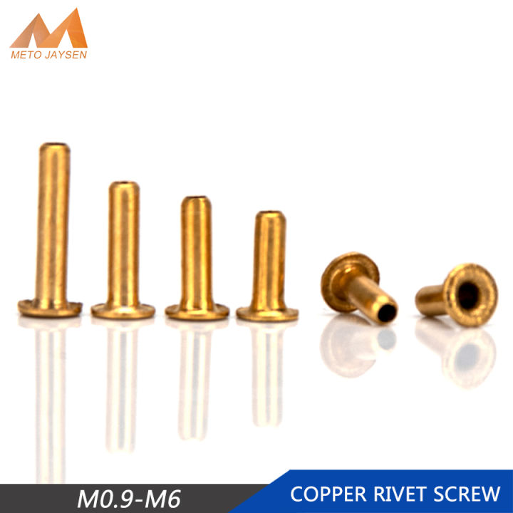 Thread Diameter 0.9mm-2.3mm Brass Eyelet Rivet Nut Copper Hollow Hole ...