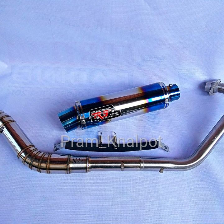 Knalpot racing R9 blue for R15 v2 v3 | Lazada Indonesia