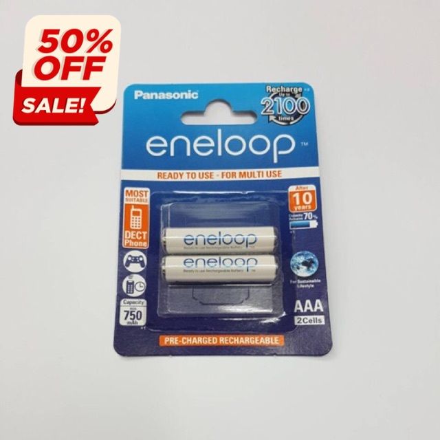 ถ่านชาร์จ Panasonic Eneloop AAA แพค2ก้อน 1 แพค #ถ่านชาร์จ aa #ถ่านชาร์จ ...