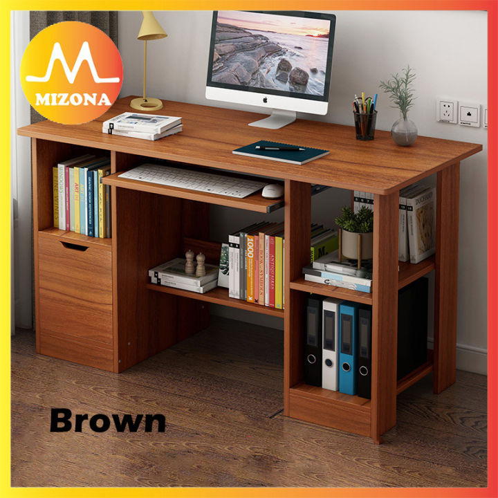 MIZONA 100CM Computer Desktop Desk Large Table Top Study Desk Large ...