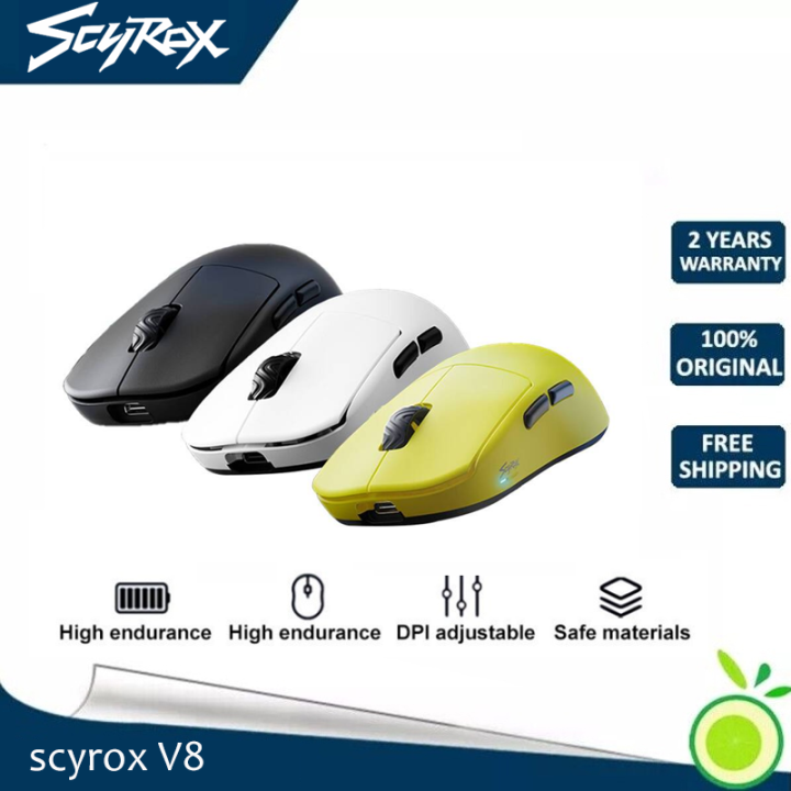 Original Scyrox V8 Mouse+8k Return 36g Paw3950 Dual Mode Wireless E ...