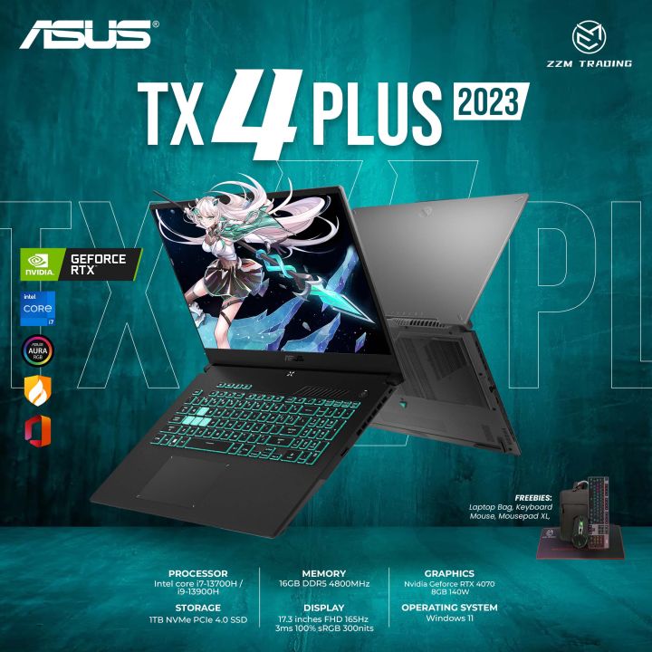 ASUS TUF Series TX4 Plus 2023 core i7/i9-13th Gen 17.3 inches FHD 165Hz ...