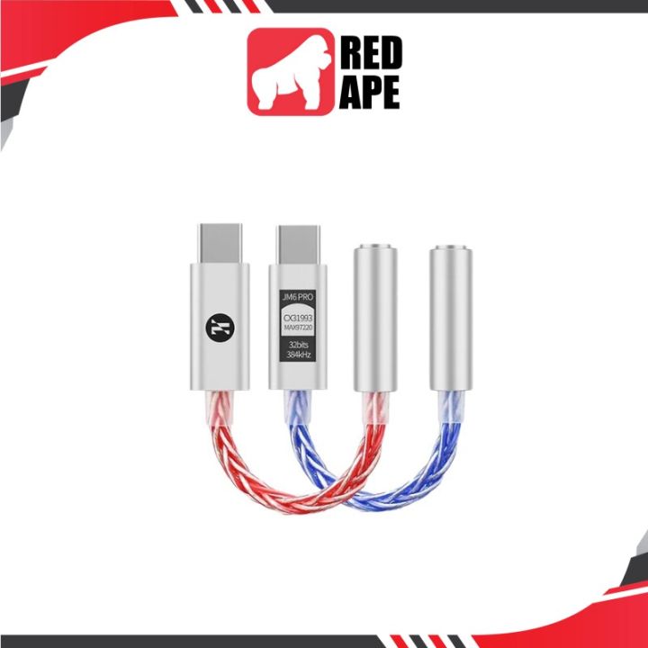 Jcally JM6 Pro, Dongle DAC and Amplifier: Type C/Lightning to 3.5mm, Dual CX31993/MAX97220 Chips ...
