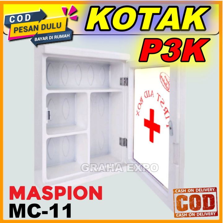 Maspion Kotak Obat P3K Dinding Besar Mirror Box MC-11 First Aid Box ...