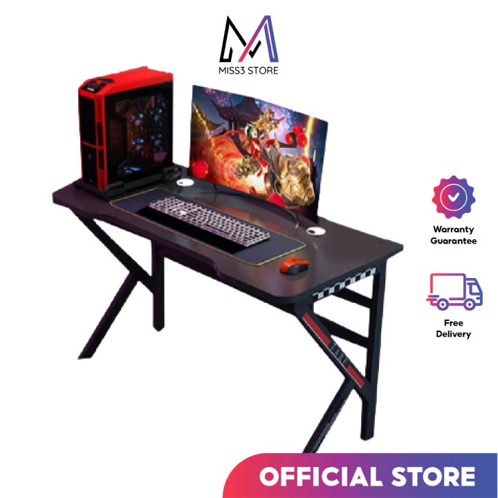 SG🔥Ready Stock🔥 GT Premium Gaming Table K-Shaped Gaming Table Gamer ...