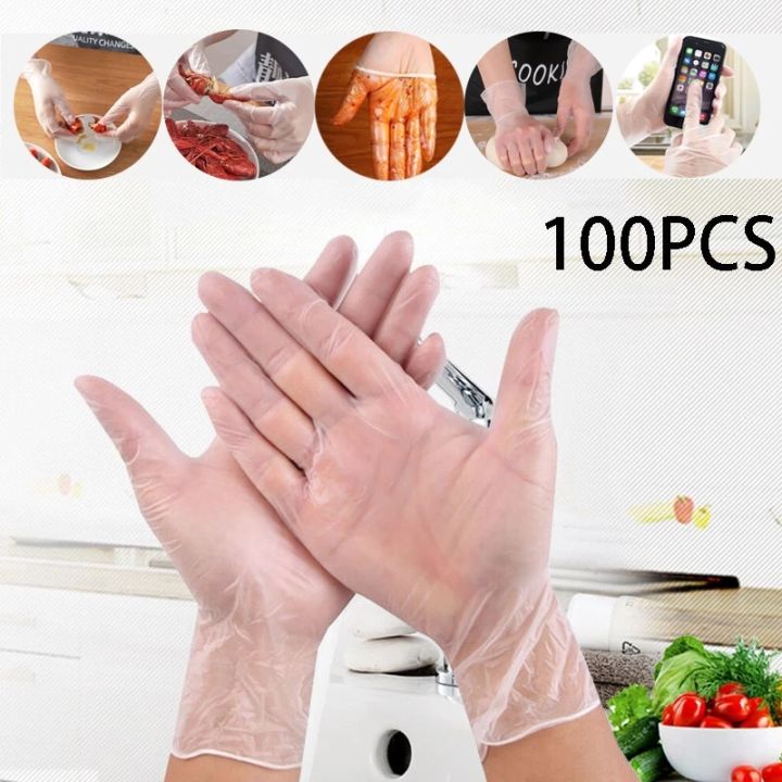 100pcs Disposable Gloves TPE Glove Kitchen Water-Proof Oil-proof Food ...