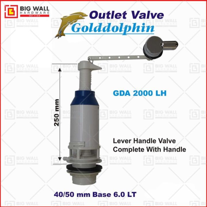 Goldolphin GDA 2000lh ~ Chrome Handle Toilet Cistern Flush Valve 40mm ...