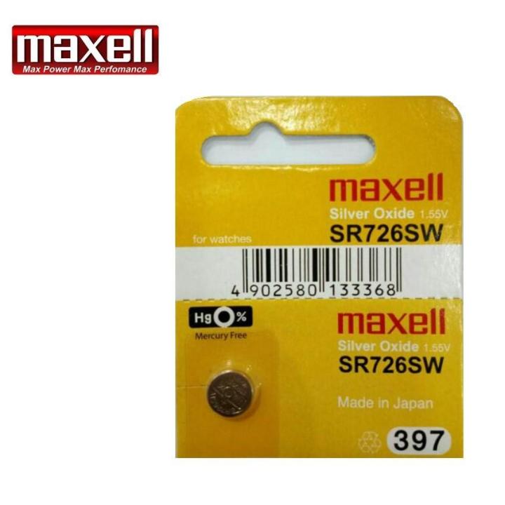 ORIGINAL MAXELL SR726SW 397 SILVER OXIDE BATTERY MADE IN JAPAN | Lazada