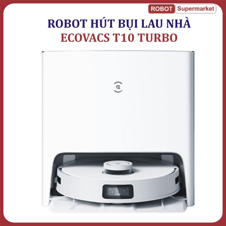 Robot hút bụi lau nhà Ecovacs Deebot T10 Turbo - Robot tự giặt khăn | Lazada.vn