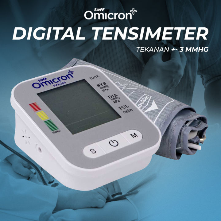TaffOmicron Tensimeter Digital Ukur cek Tekanan Darah Sphygmomanometer ...
